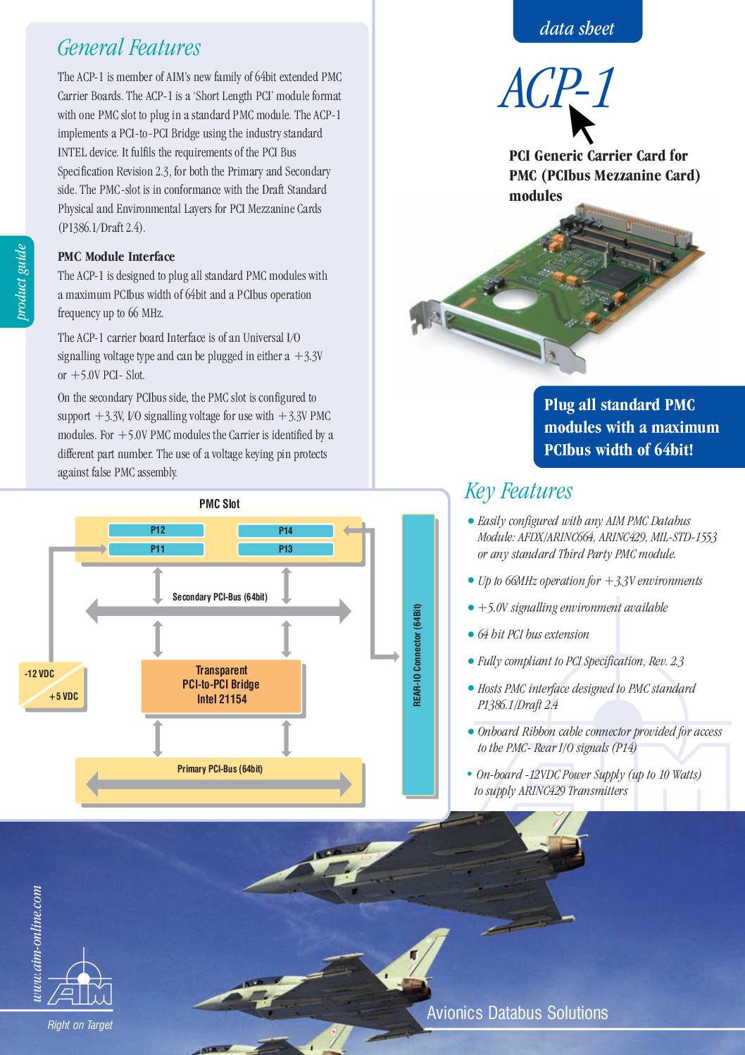 ACP-1 PMC Carrier Card for PCI with 1 PMC Slot - AIM Online - Carrier