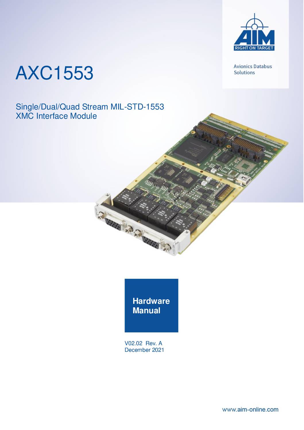 AXC1553-x MIL-STD-1553 XMC Card - AIM Online - 1553