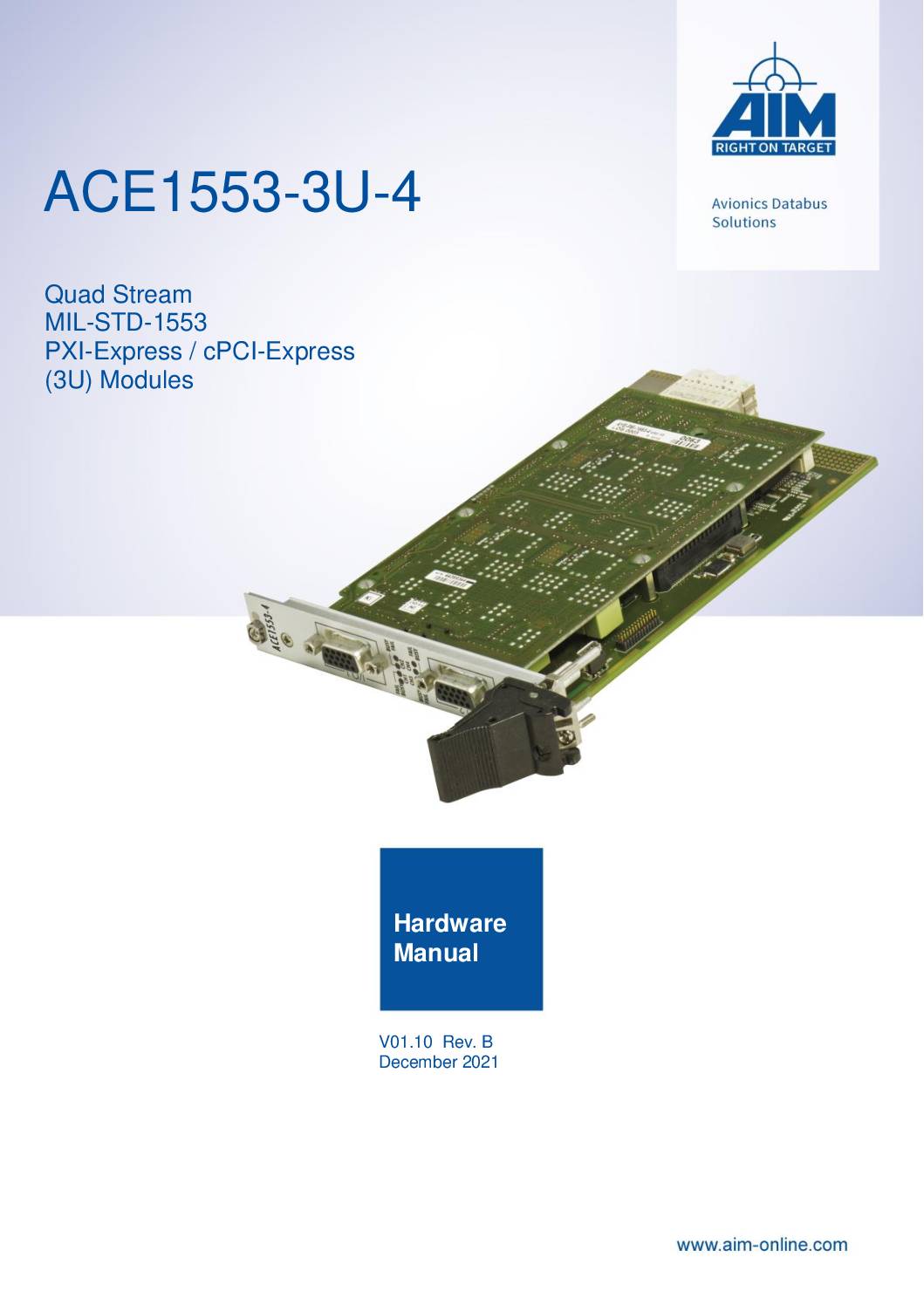 ACE1553-3U-x MIL-STD-1553 Card for CPCIe/PXIe - AIM Online - 1553