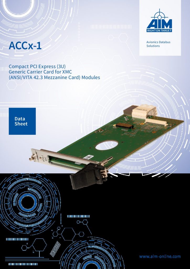 ACCx-1 XMC Carrier Card for CPCIe with 1XMC Slot - AIM Online - Carrier