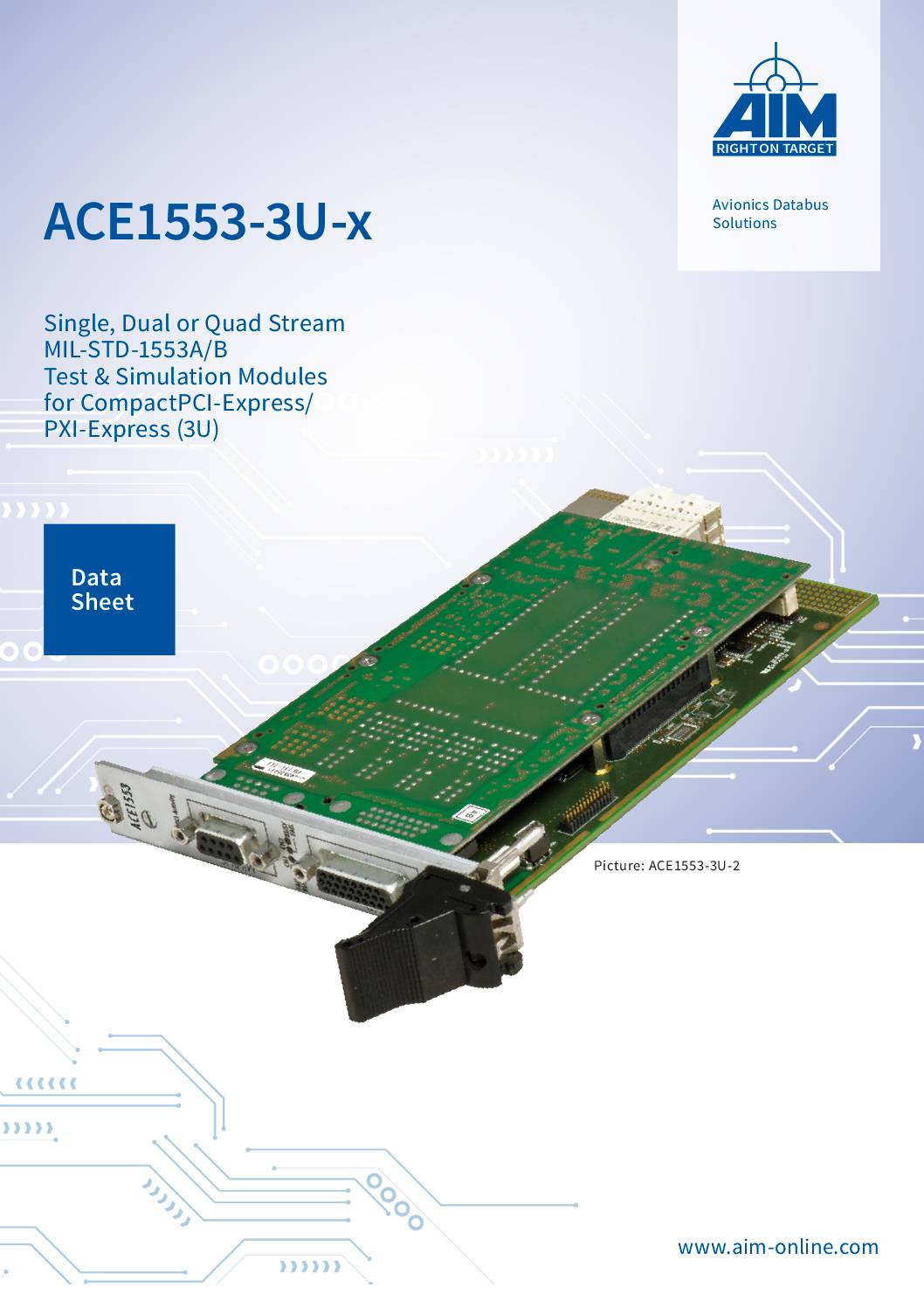 ACE1553-3U-x MIL-STD-1553 Card for CPCIe/PXIe - AIM Online - 1553