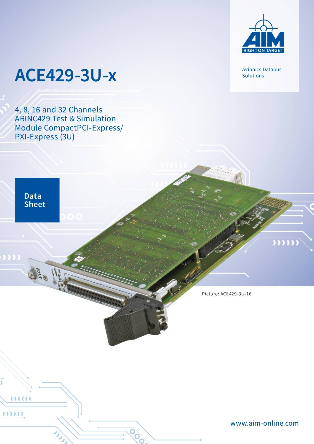ACE429-3U-x ARINC429 Card for CPCIe/PXIe - AIM Online - 429