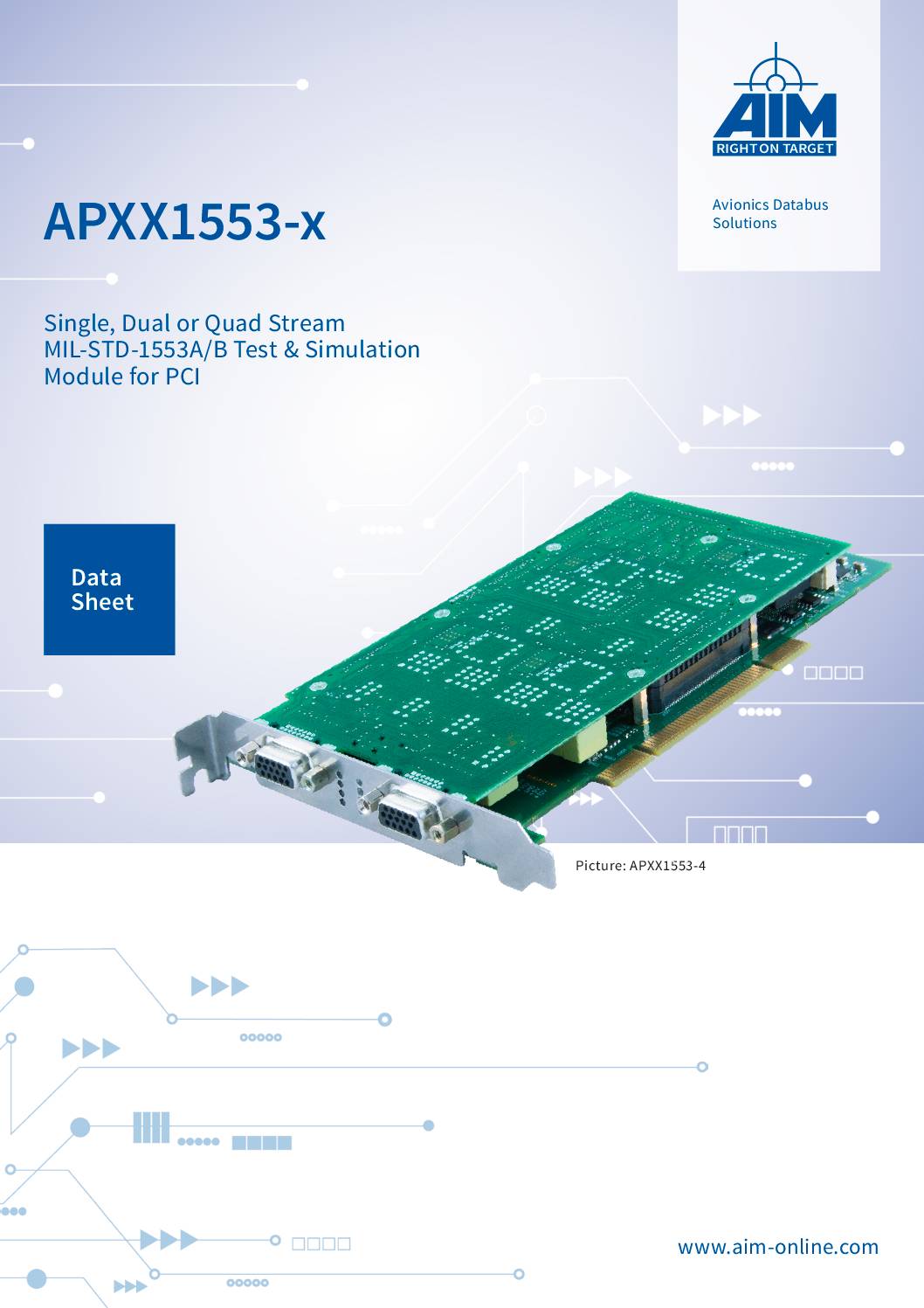 APXX1553-x MIL-STD-1553 Card for PCI - AIM Online - 1553