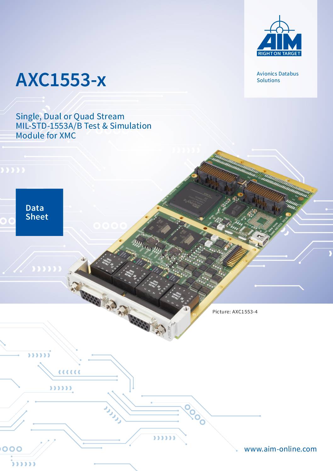 AXC1553-x MIL-STD-1553 XMC Card - AIM Online - 1553