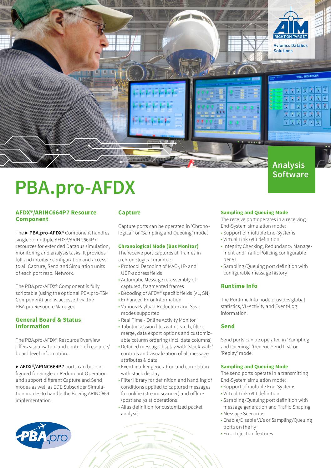 PBA.pro-AFDX Resource Component for AFDX/ARINC664P7