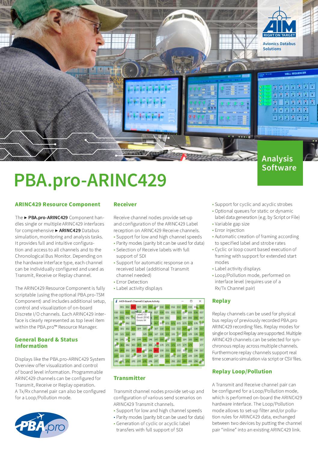 PBA.pro-ARINC429 Resource Component for ARINC429 - AIM Online