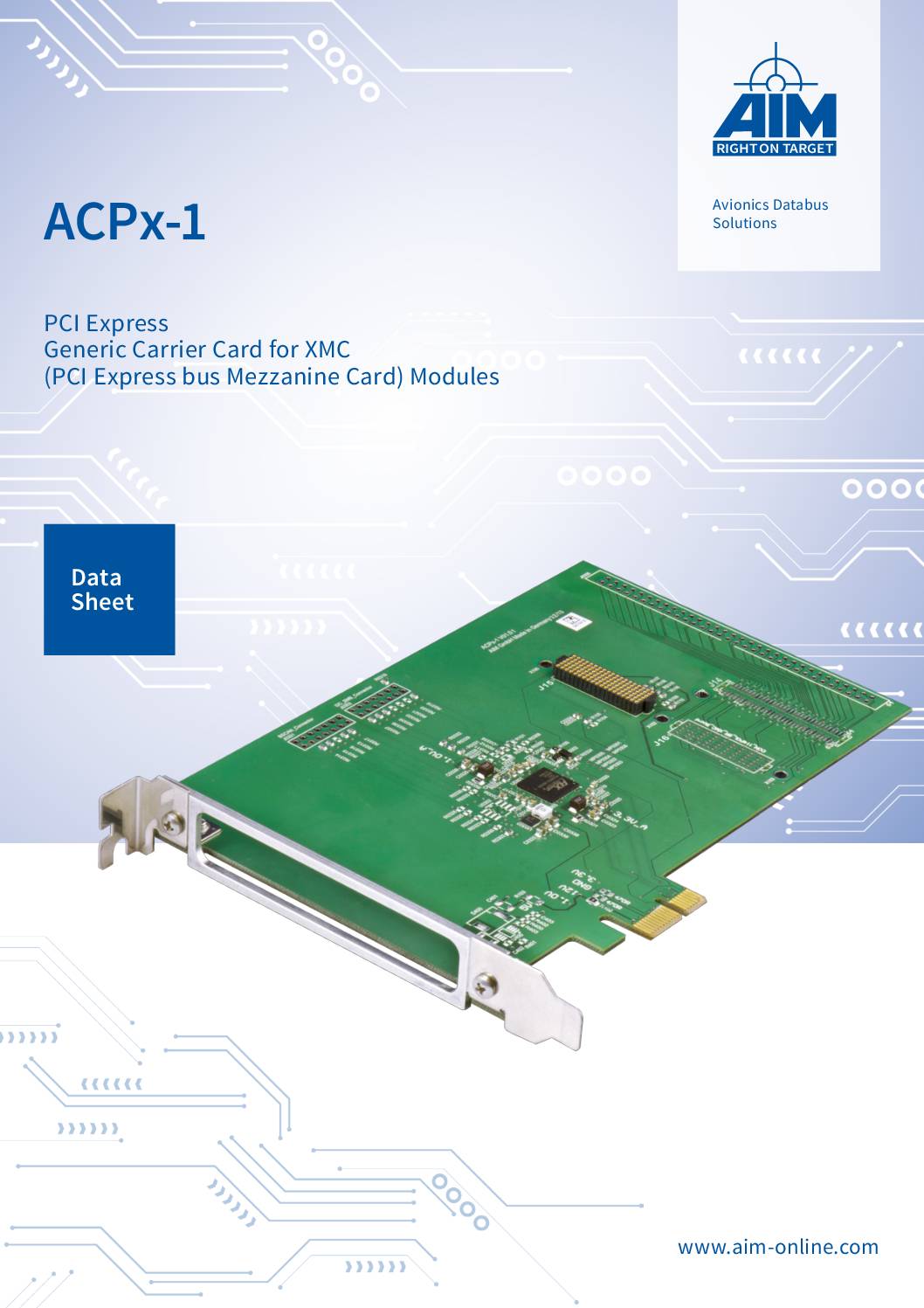ACPx-1 XMC Carrier Card for PCIe with 1 XMC Slot - AIM Online - Carrier